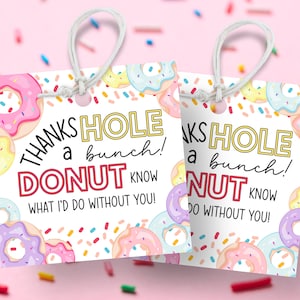 Teacher Appreciation Tag, Donut Teacher Appreciation Week Tag ...