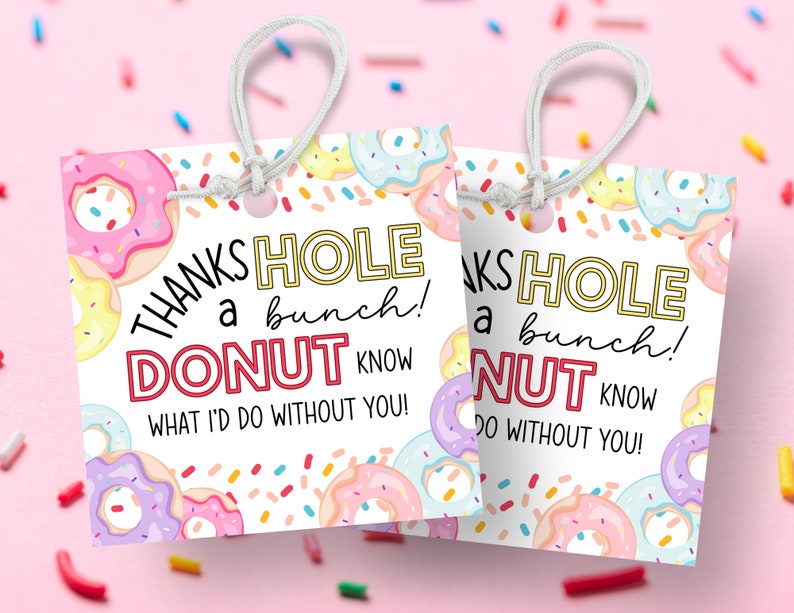Teacher Appreciation Tag, Donut Teacher Appreciation Week Tag ...