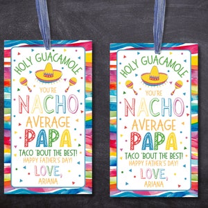 Nacho Average Papa Gift Tag Template | Printable Mexican Themed Father ...
