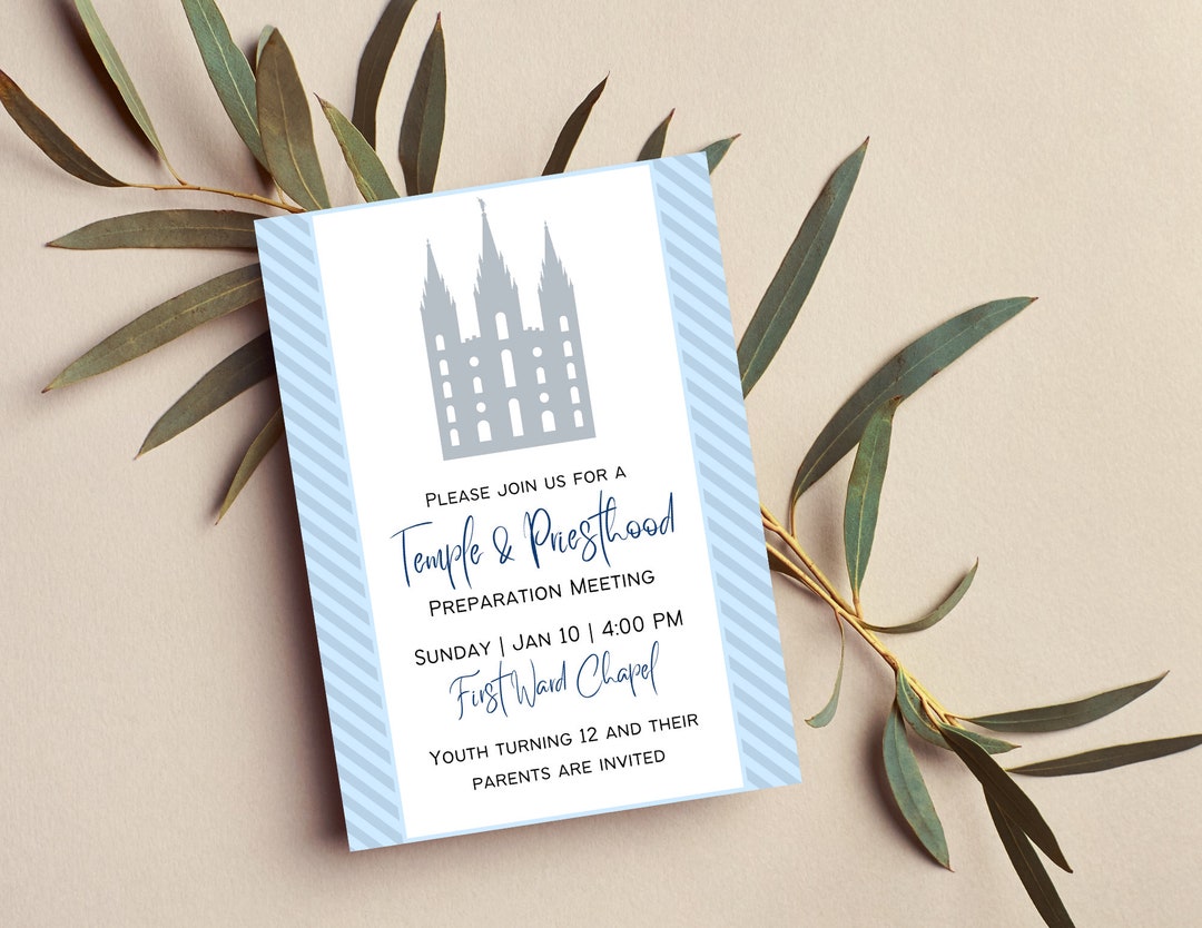 Temple and Priesthood Preview Invitation | LDS Temple and Priesthood ...