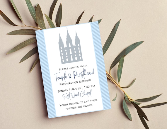 Temple and Priesthood Preview Invitation LDS Temple and | Etsy