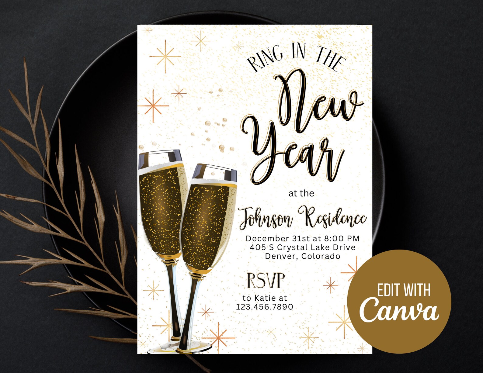 New Years Eve Party Invitation New Years Eve Invitation - Etsy