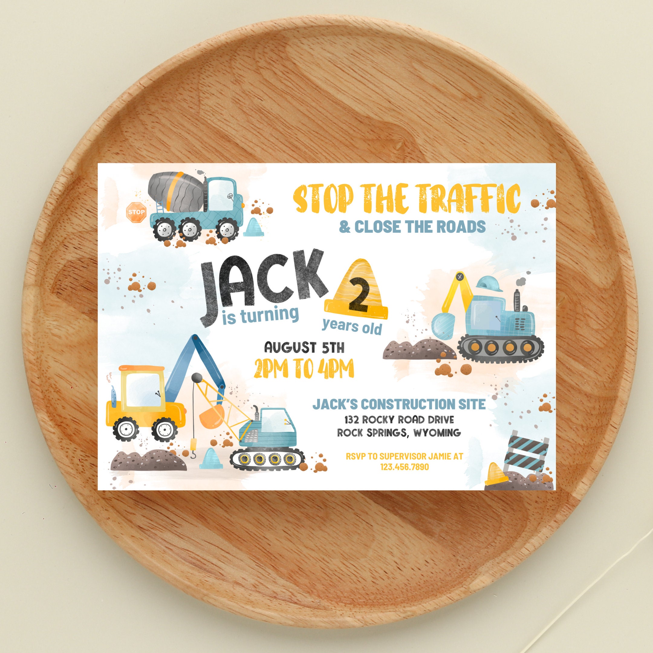 Construction Invitation Construction Birthday Invitations Dump Truck ...