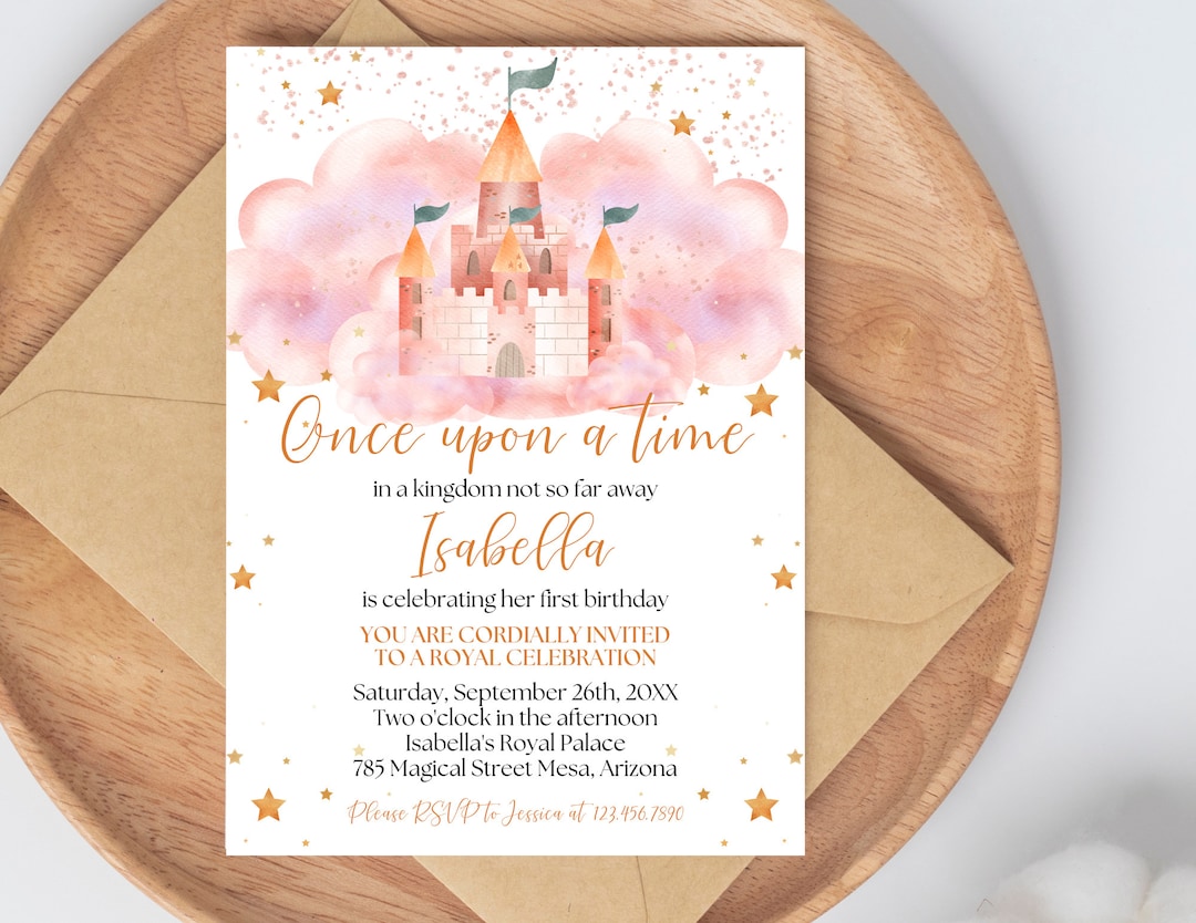 Once Upon A Time Birthday Invitation | Royal Ball Birthday Invitation ...