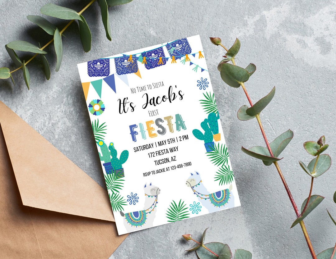 First Fiesta Birthday Invitation | First Birthday Invite | Fiesta Party ...