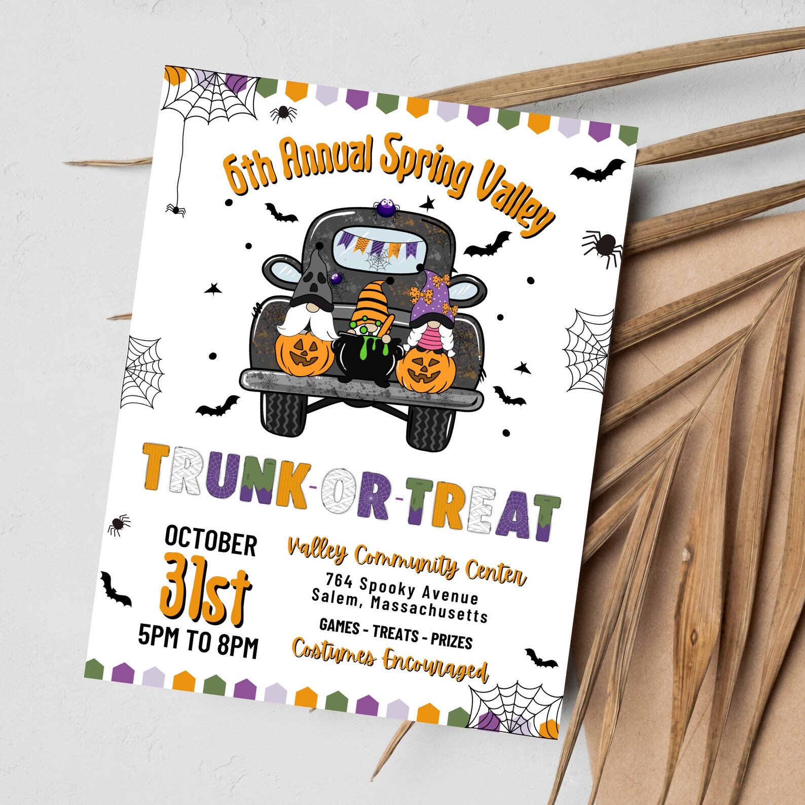 Trunk or Treat Halloween Flyer | Trunk or Treat Invitation | Trunk-or ...