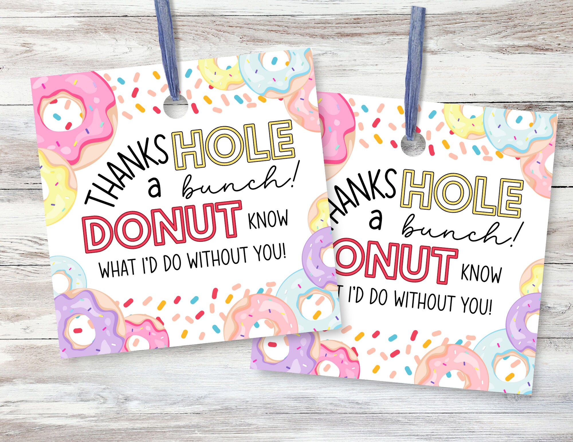 Teacher Appreciation Tag, Donut Teacher Appreciation Week Tag ...
