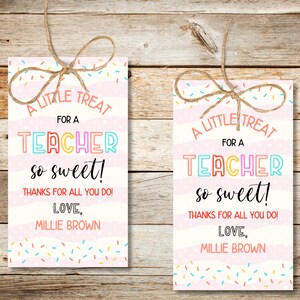 Teacher Appreciation Tag, Sweet Treat Teacher Appreciation Week Tag ...