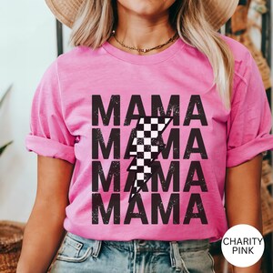 Race Checkered Mama Shirt, Mama Race Shirt, Race Day Tee, Race Day ...