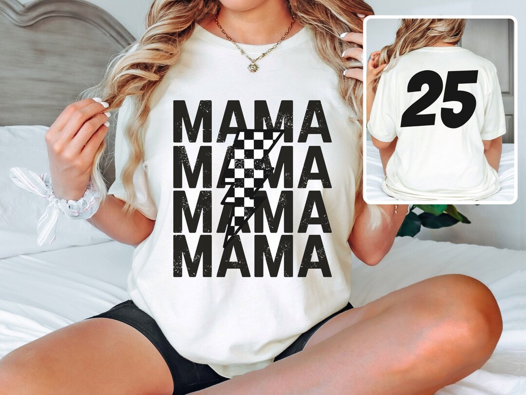 Race Checkered Mama Shirt, Mama Race Shirt, Race Day Tee, Race Day ...