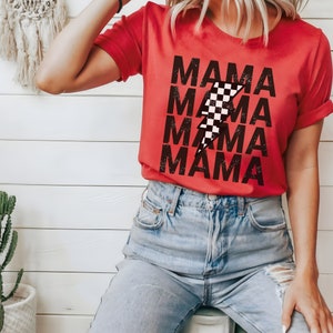 Race Checkered Mama Shirt, Mama Race Shirt, Race Day Tee, Race Day ...