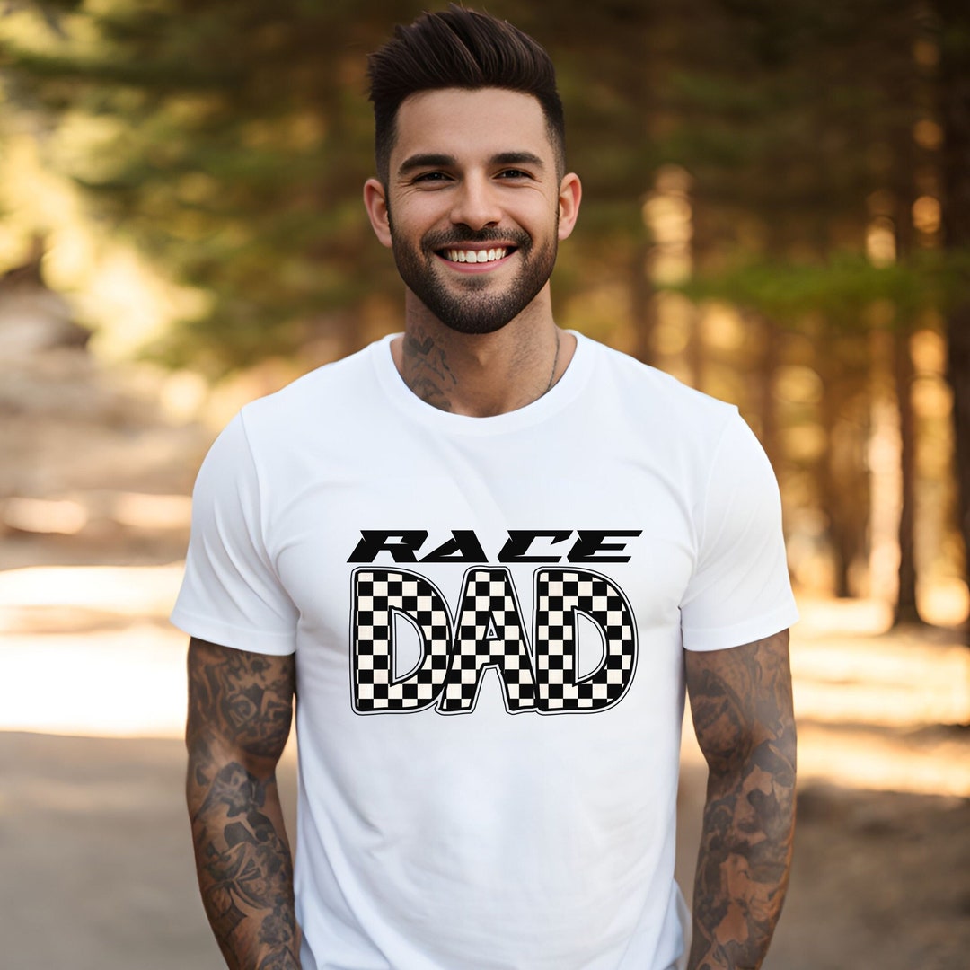 Race Dad Shirt, Personalized Race Dad Sweatshirt, Checkered Race Dad T ...