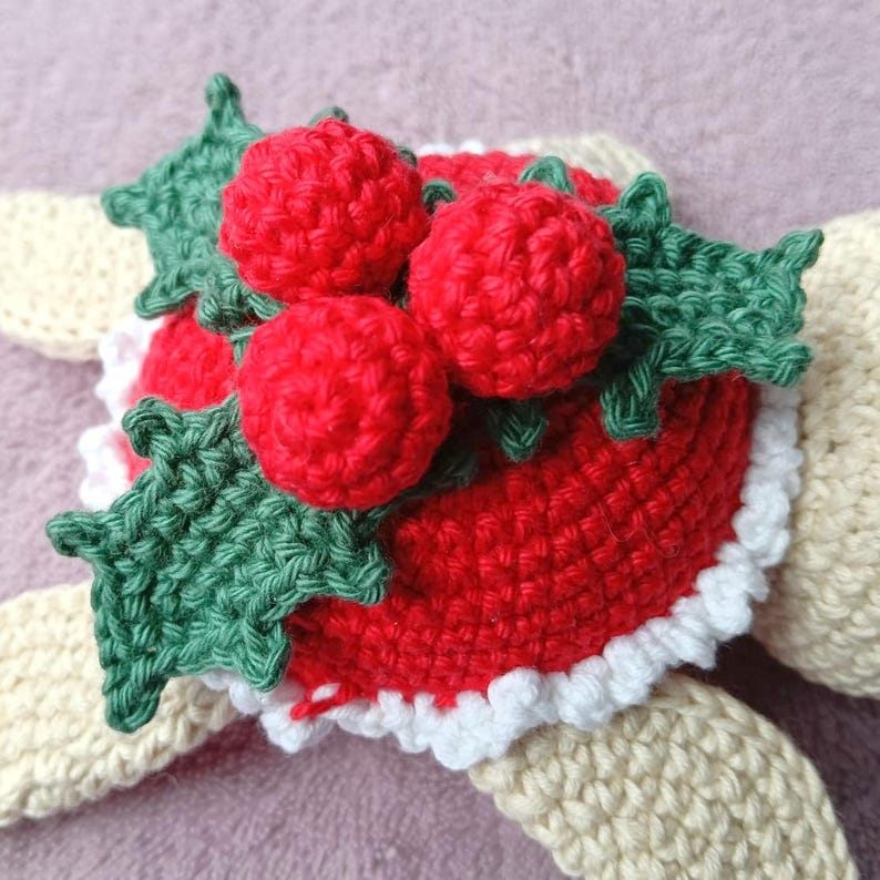 Christmas Holly Turtle Amigurumi Pattern (ES, EN) - Christmas Holly ...