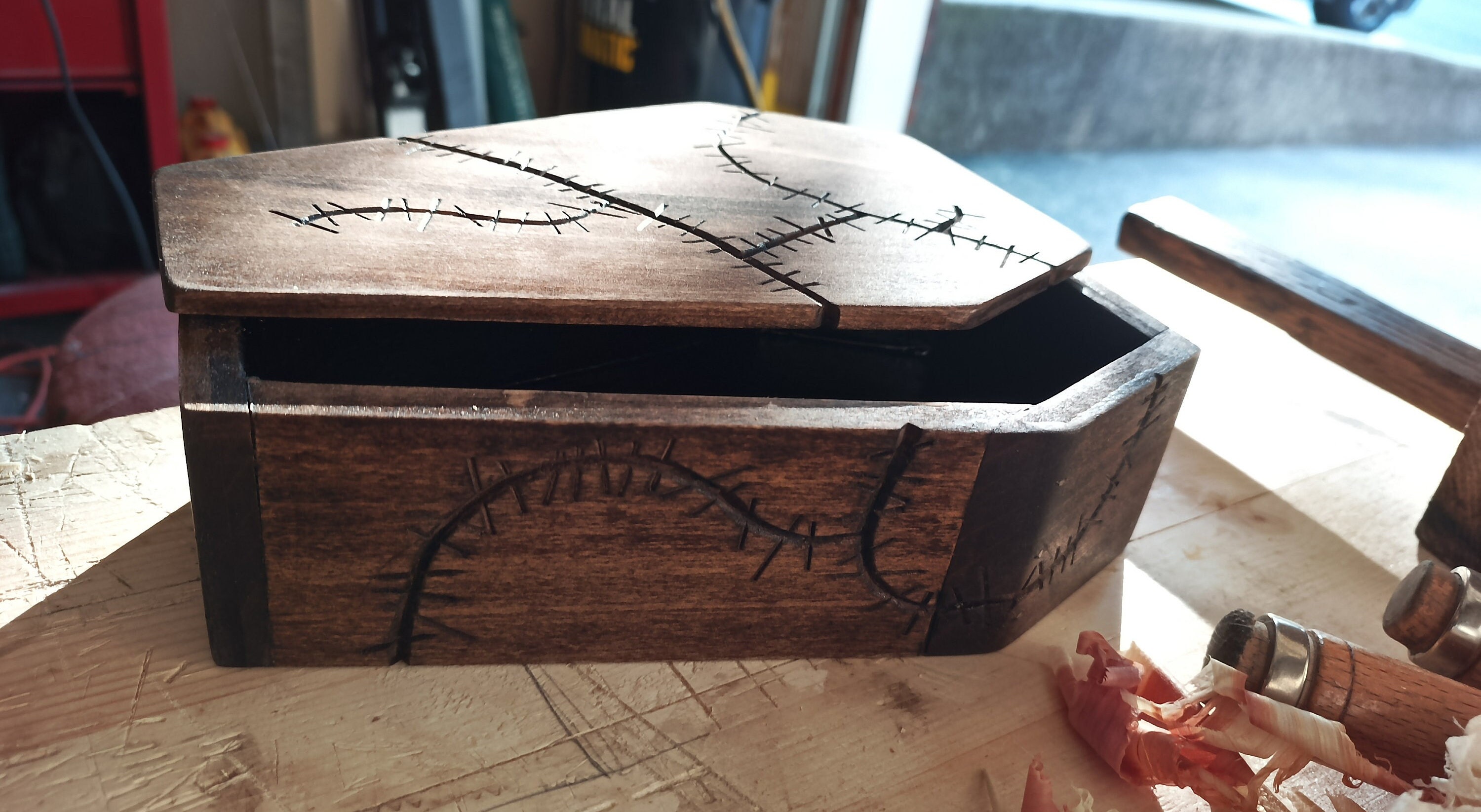 Wooden Coffin Jewelry Box - Etsy