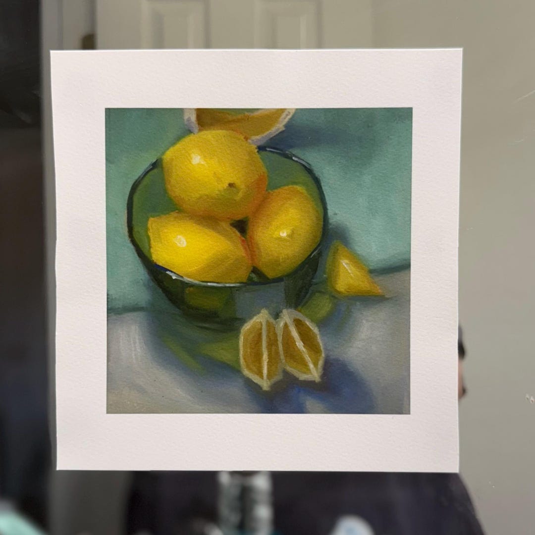 Lemon Art Print, Lemon Painting, Kitchen Art, Lemon Decor, Art for Home ...