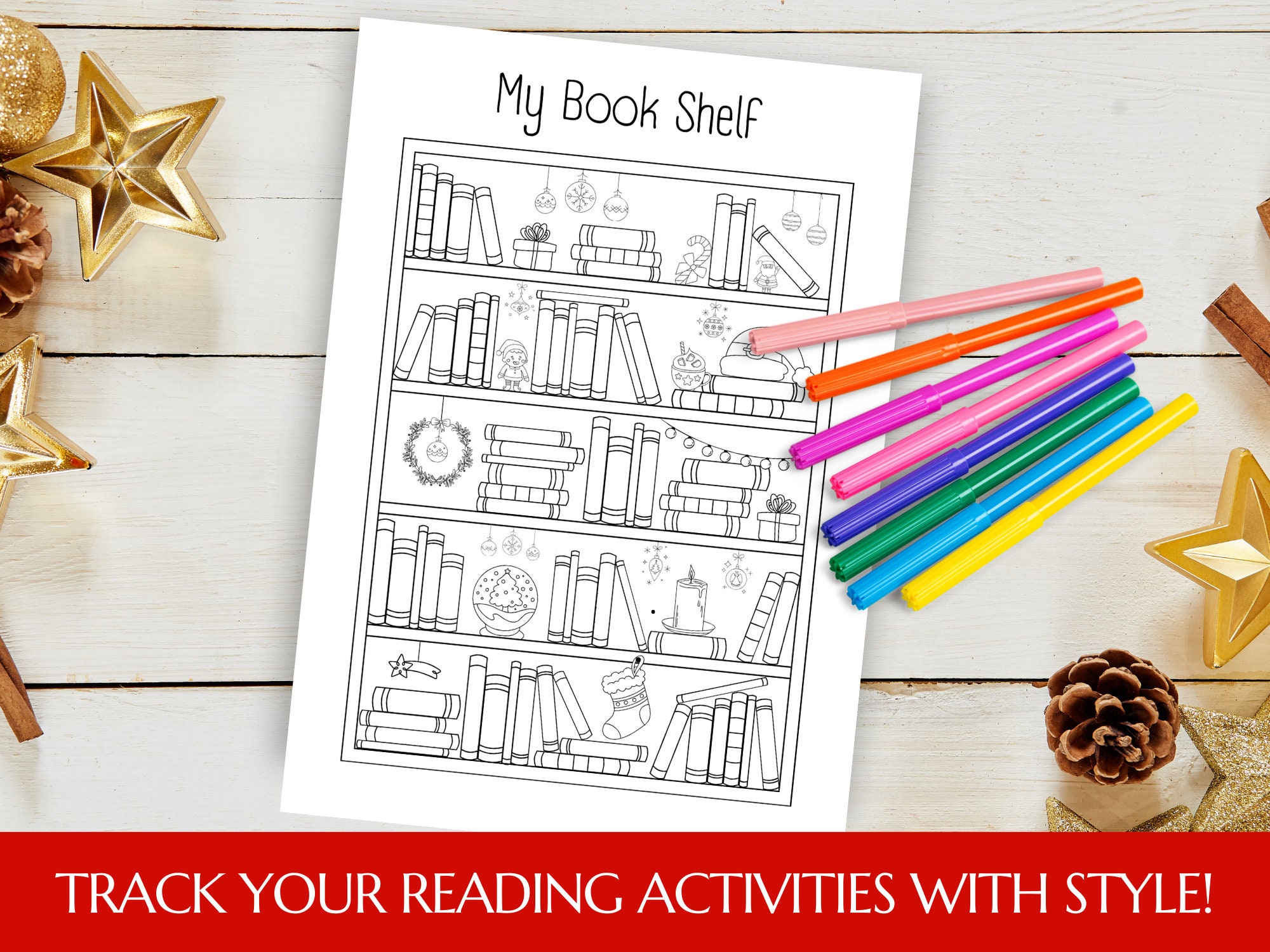 Printable Book Shelf Trackers Reading Journal 2024, Printable Reading ...