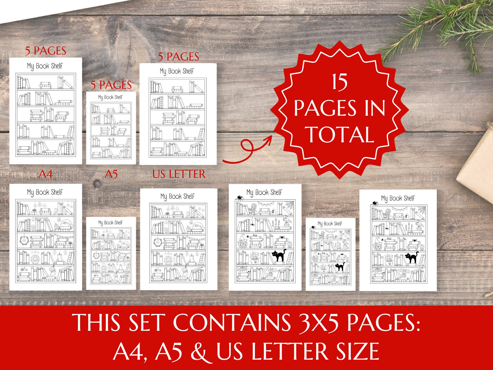 Printable Book Shelf Trackers Reading Journal, Printable Reading ...