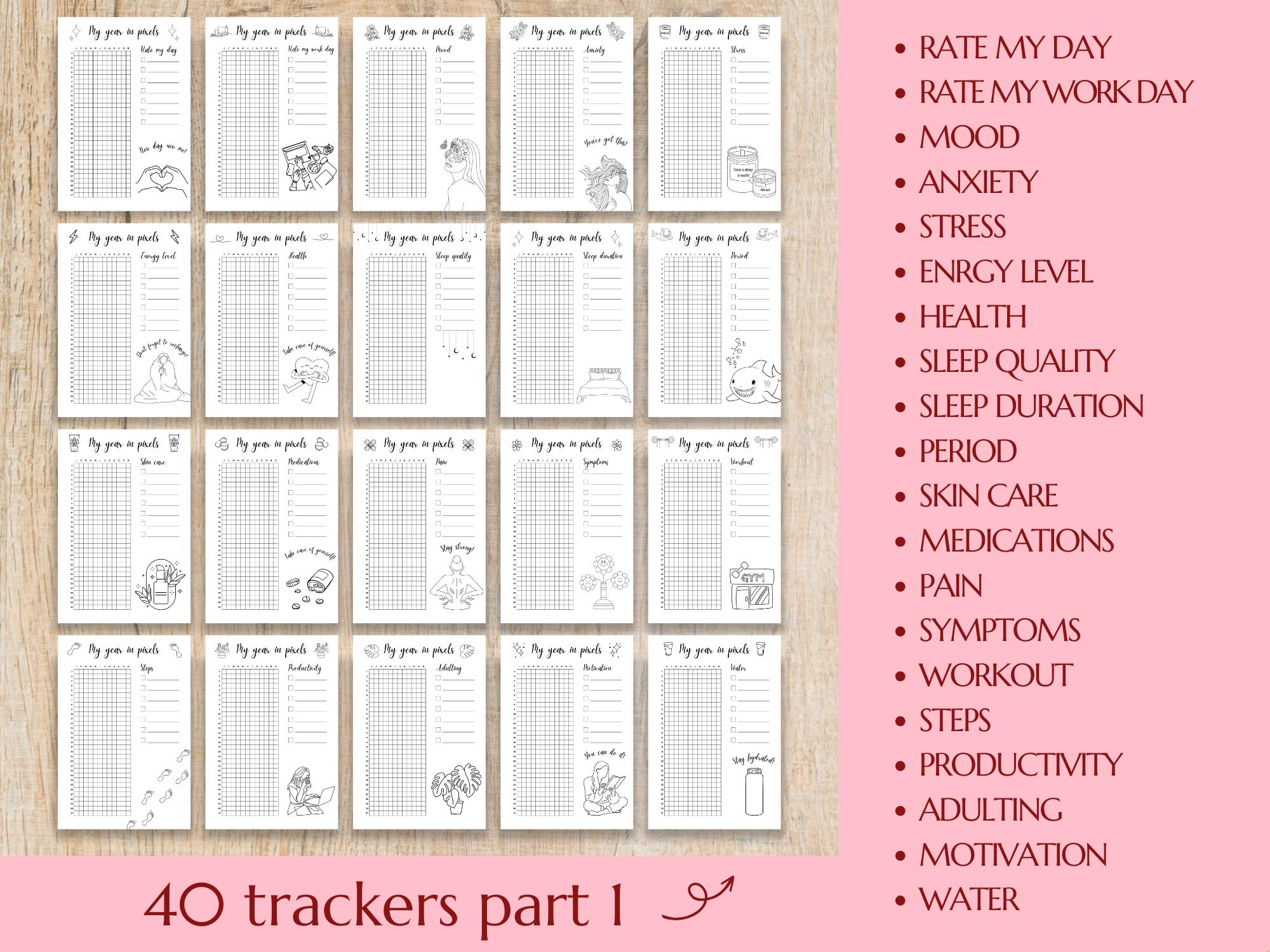 2025 My Year In Pixels Tracker Bundle digital e imprimible para su ...
