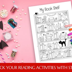 Printable Book Shelf Trackers Reading Journal, Printable Reading ...