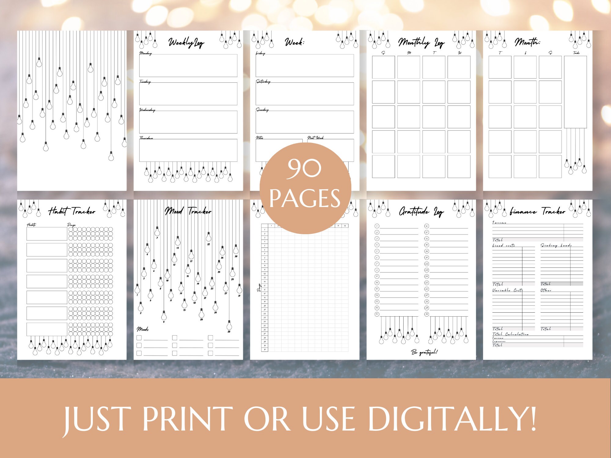 Premade Journal Pages 2023 Undated Digital Journal Bundle - Etsy