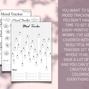 Mood Tracker Bundle 2024, Printable Mood Trackers April, Premade Mood ...