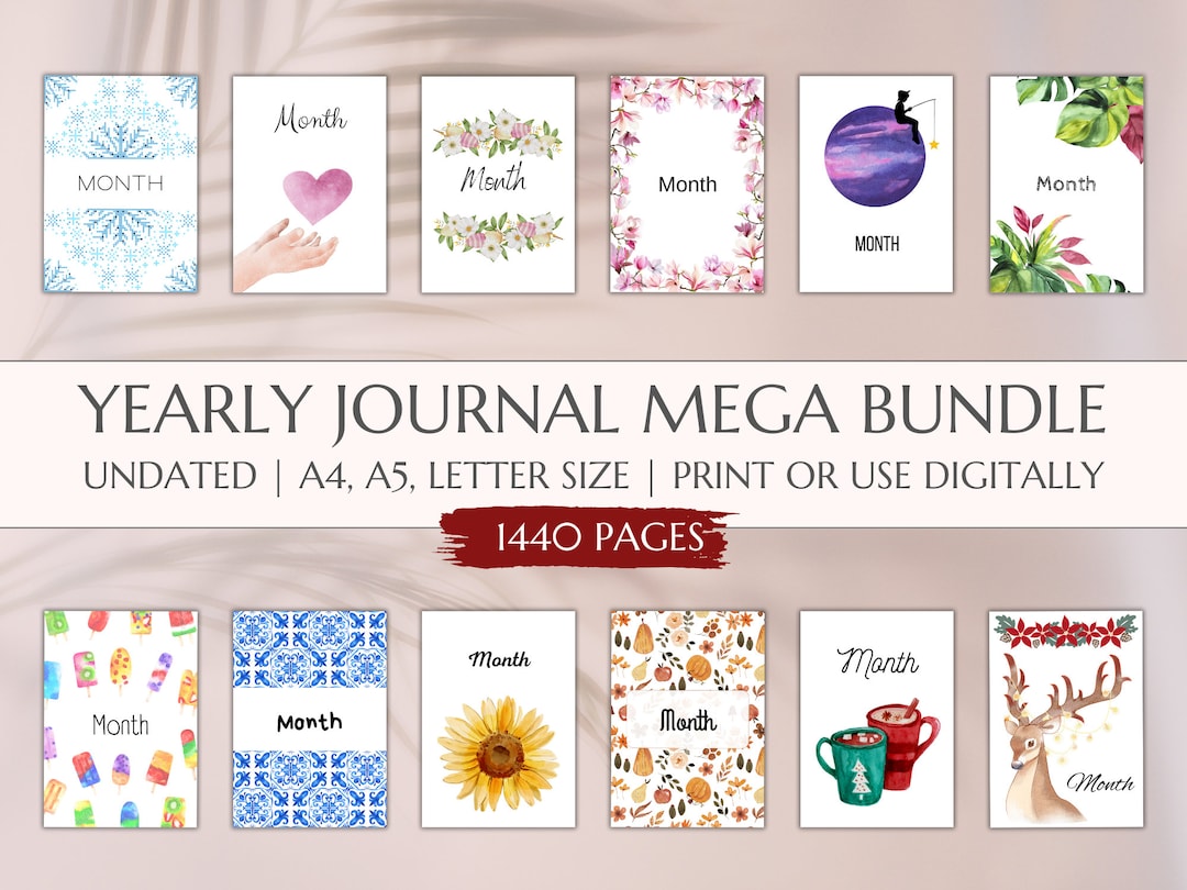 Premade Daily Journal Pages Undated Printable Journal Template December ...