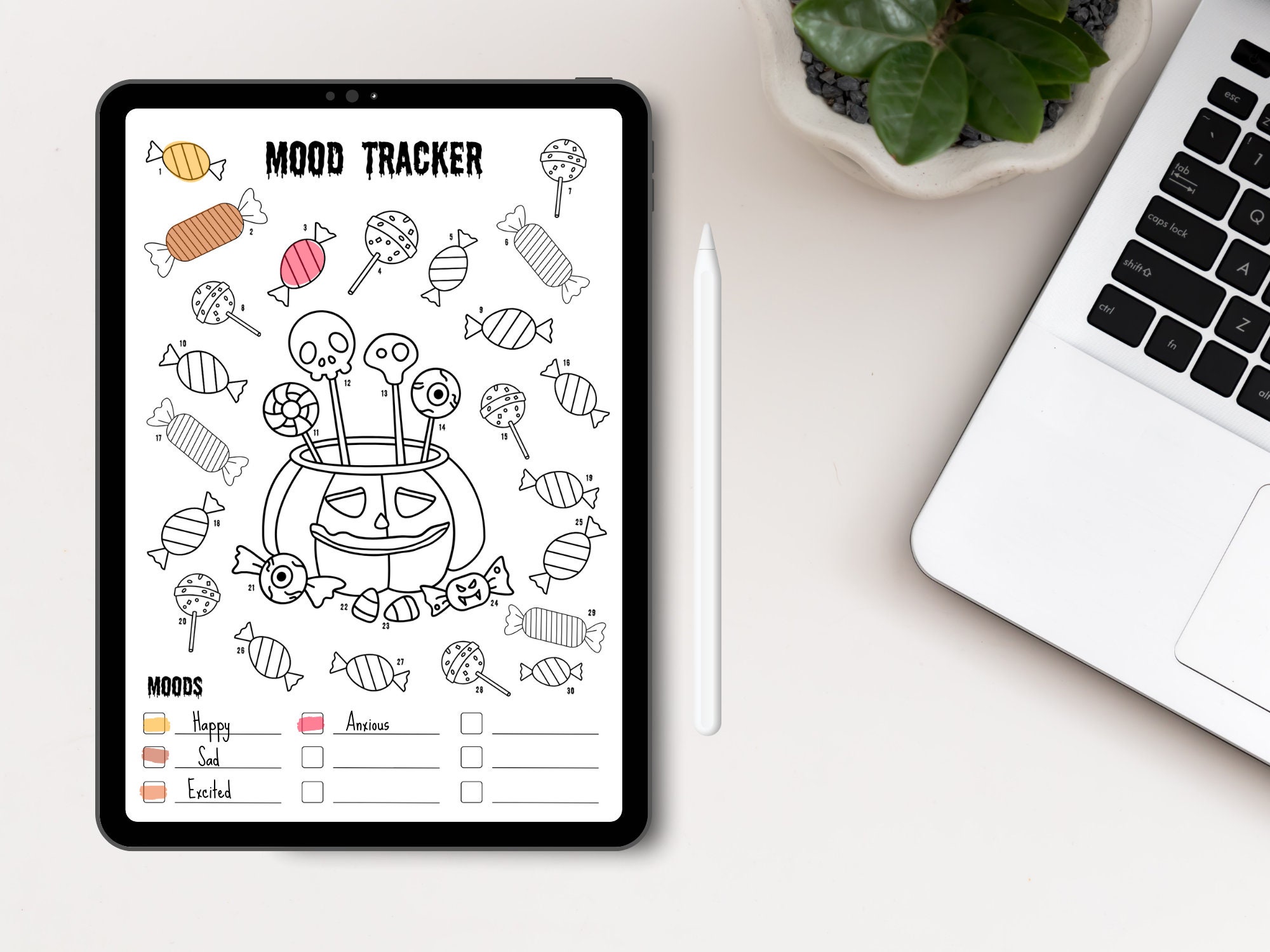 Mood Tracker Printable 2023, 2024, 2025 Premade Mood Tracker Journal ...