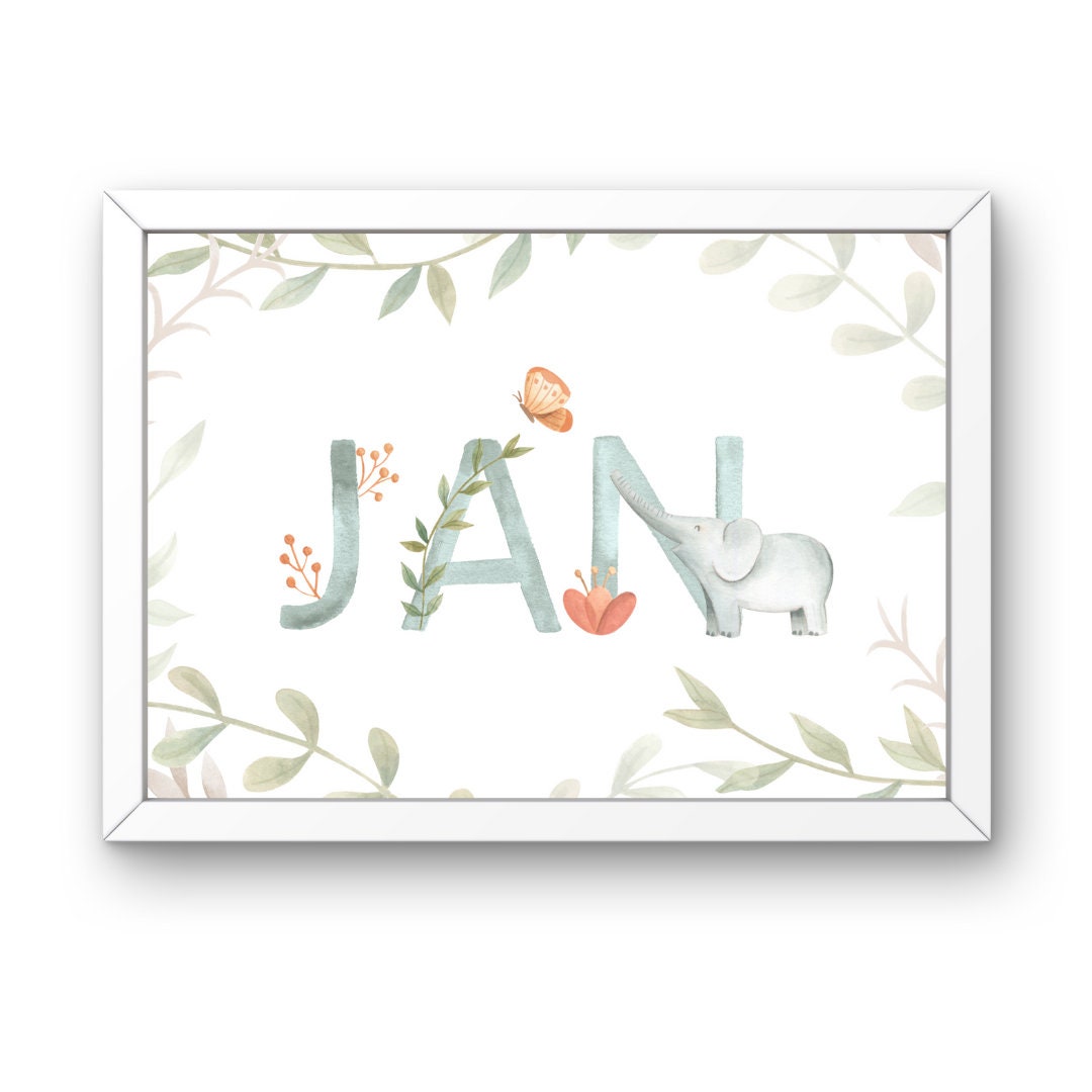 Name Poster JAN | Instant Download | Print Directly | Gift Idea for a ...