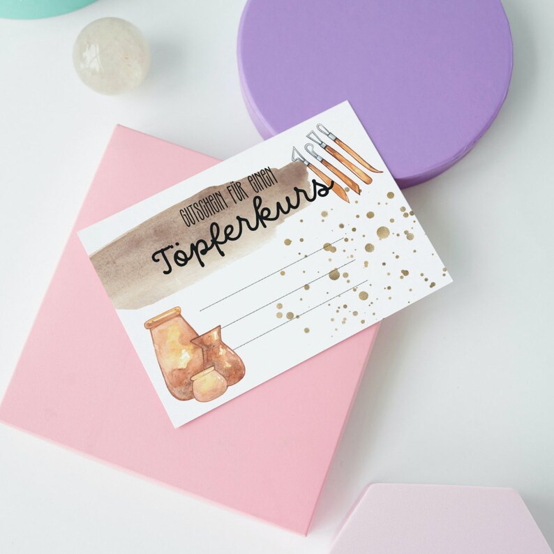 Voucher for a Pottery Course Gift Voucher Template Print Directly Gift ...