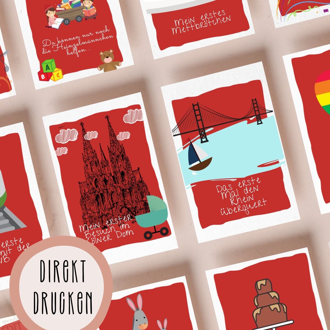 Cologne Milestone Cards to Print Out 20 Milestone Cards for Children ...
