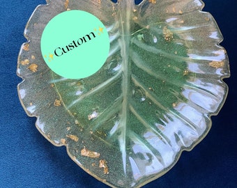 Monstera Leaf Tray Palm Leaf Tray Decor Tropical Decor Tropical Leaf ...