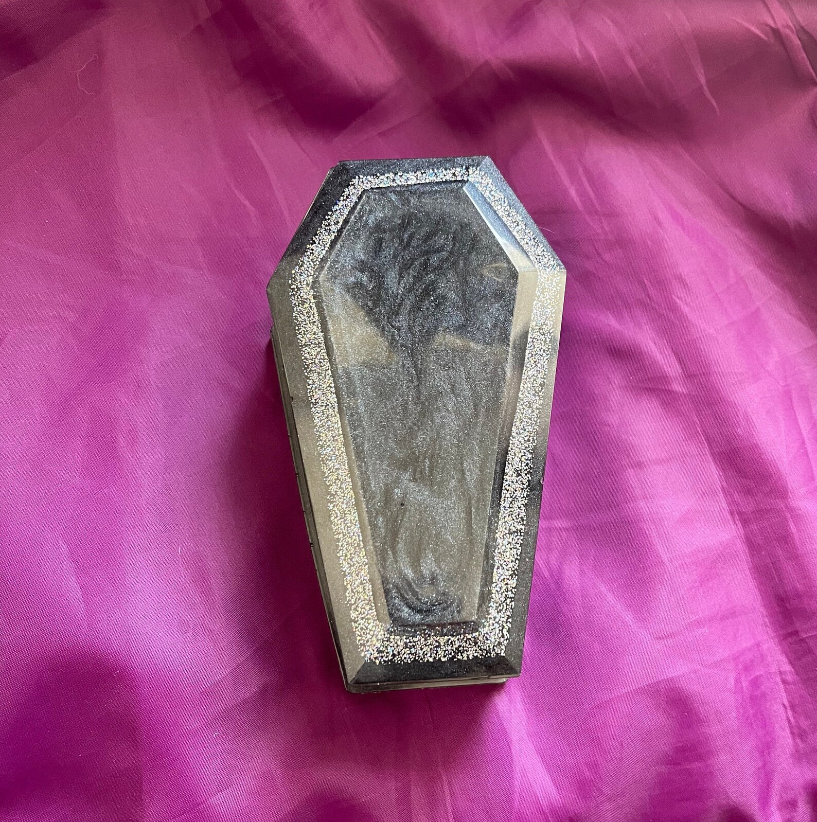 Resin Coffin Trinket Box - Custom Color With Glitter - Etsy
