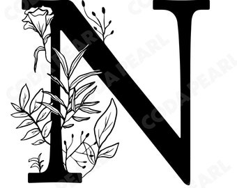 K Botanical Digital Pdf Print - Etsy