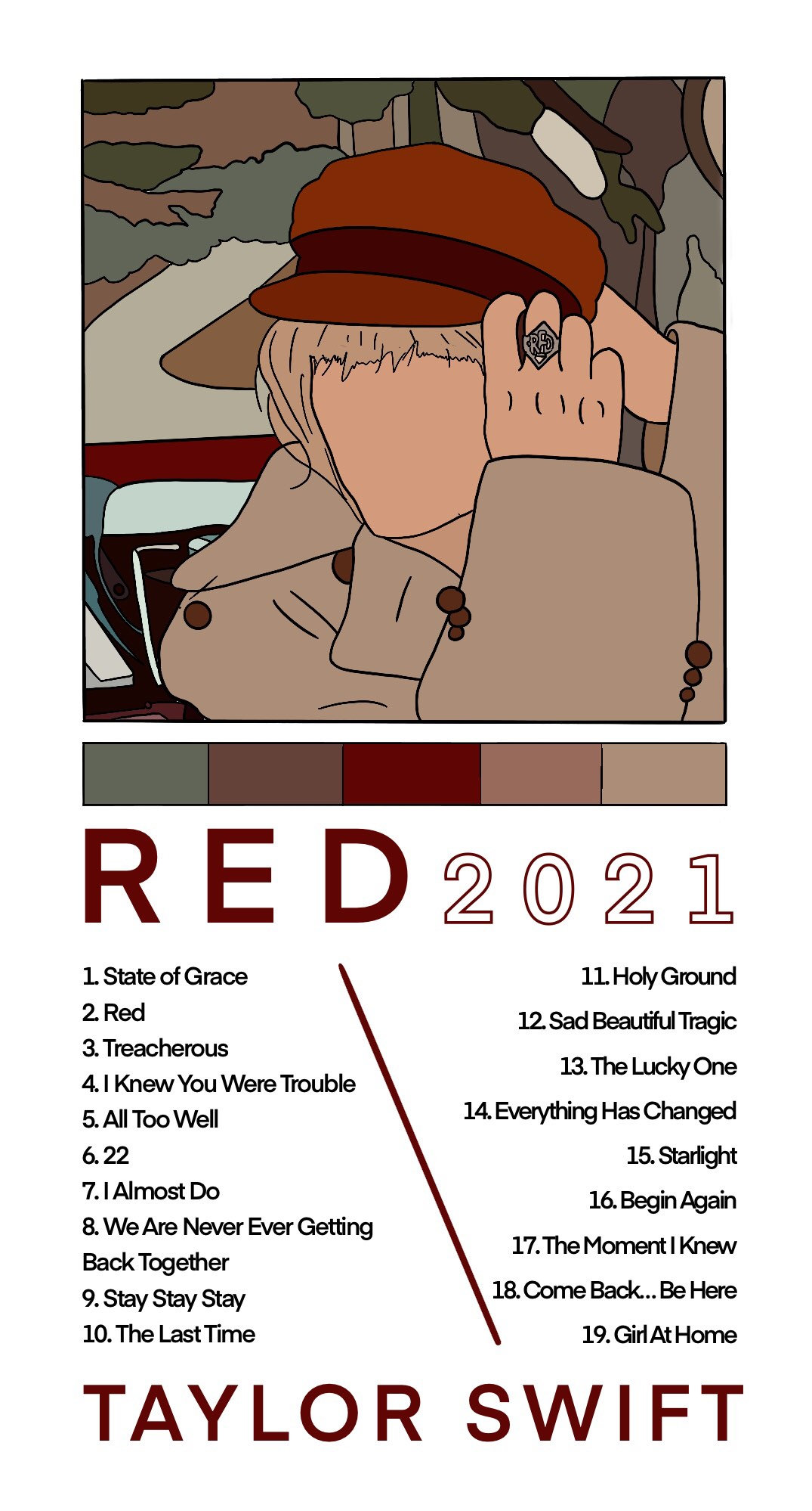 Red taylors Version Album Poster - Etsy