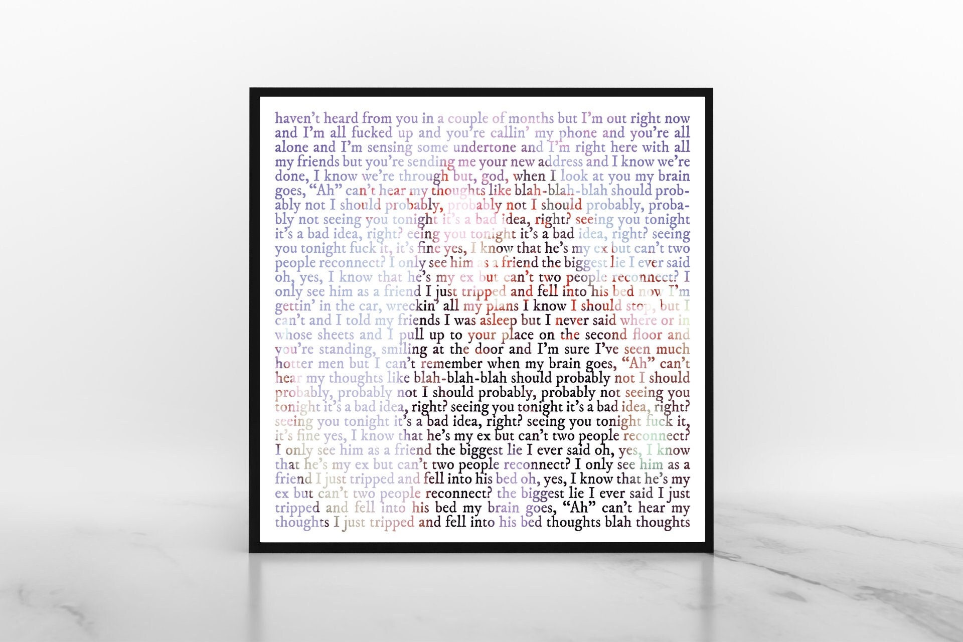 Olivia Rodrigo Bad Idea Right Word Art Print - Etsy