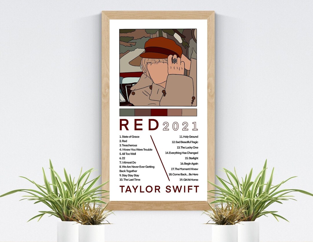 Red taylors Version Album Poster - Etsy