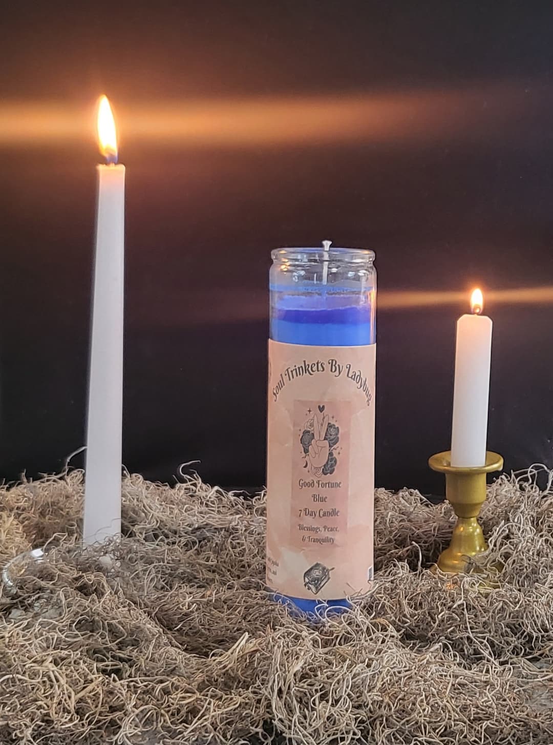7 Day Blue Good Fortune Candle - Etsy