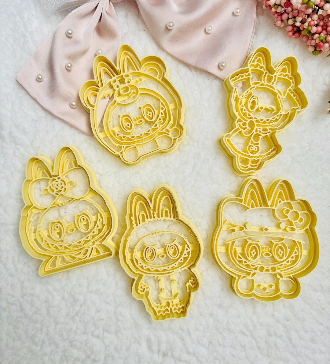 Labubu Cookie Cutters Stamp, Fondant, Polymer Clay, Play-doh - Etsy