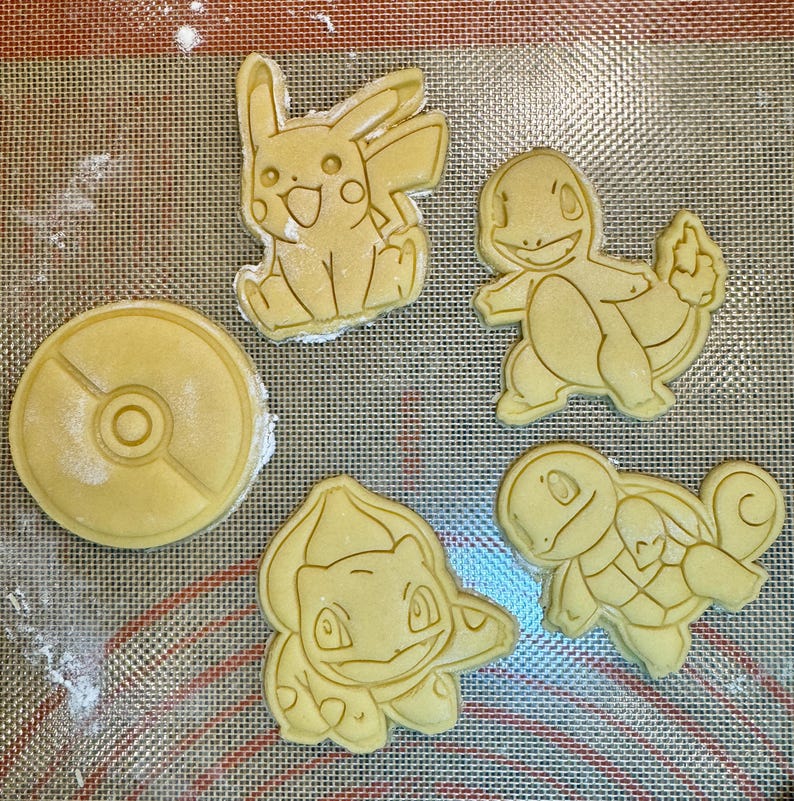 Pokémon Cookie Cutters Stamp, Fondant, Polymer Clay, Play-doh - Pikachu ...