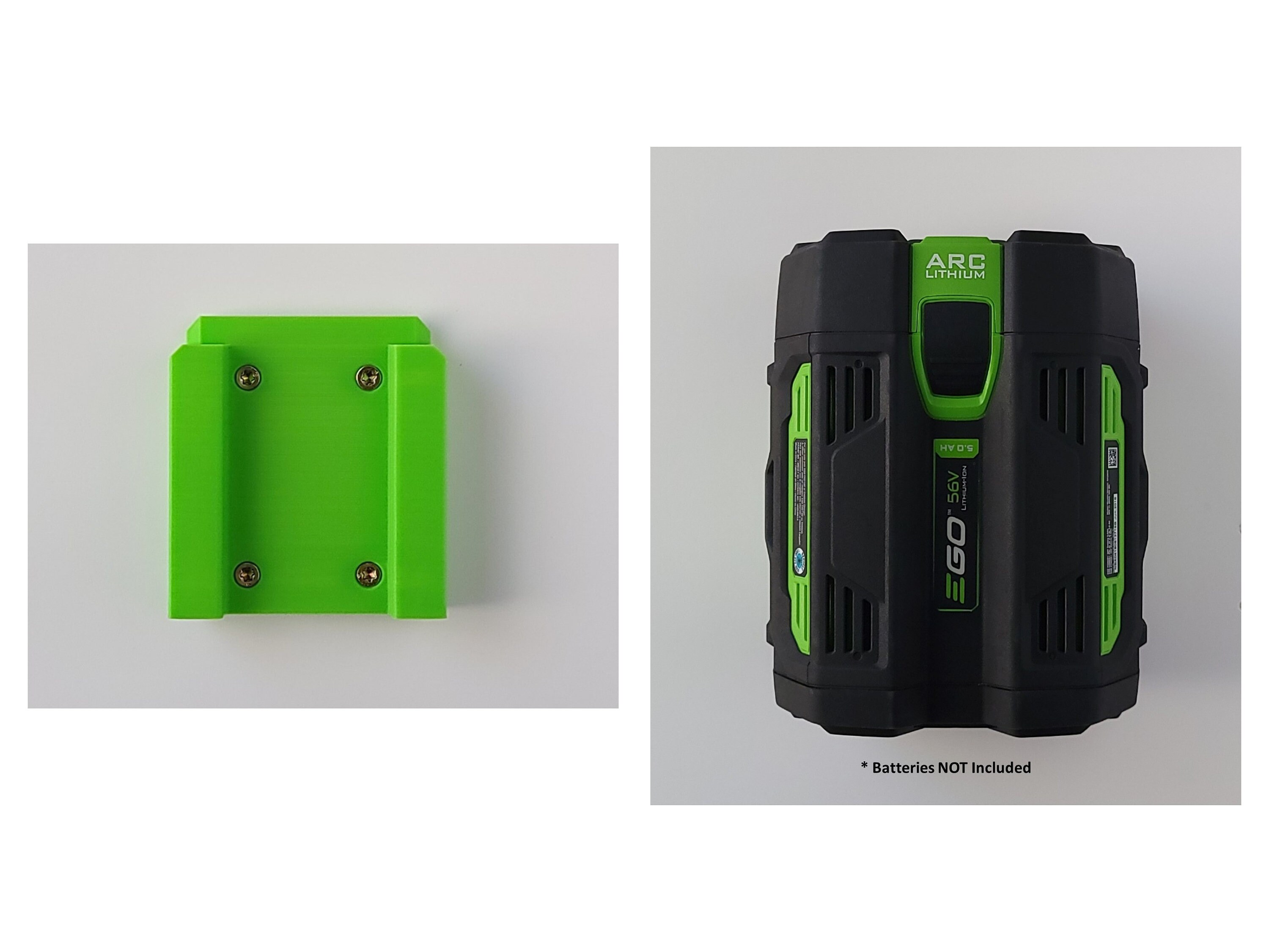 2 Pack - Battery Wall Mounts/hangers/holders for Ego 56V Batteries ...