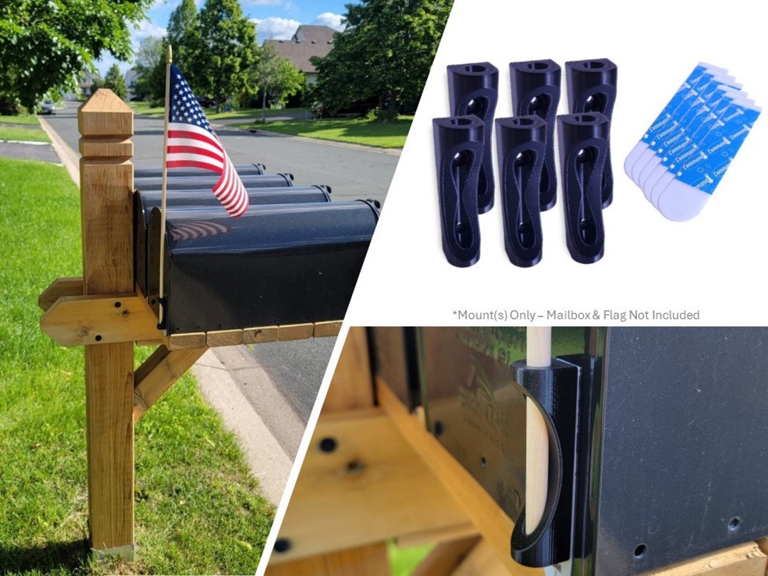 5/16" Stick Flag Holder Mounting Bracket - 6 Pack - Removable Adhesive or Screw Mount - Etsy