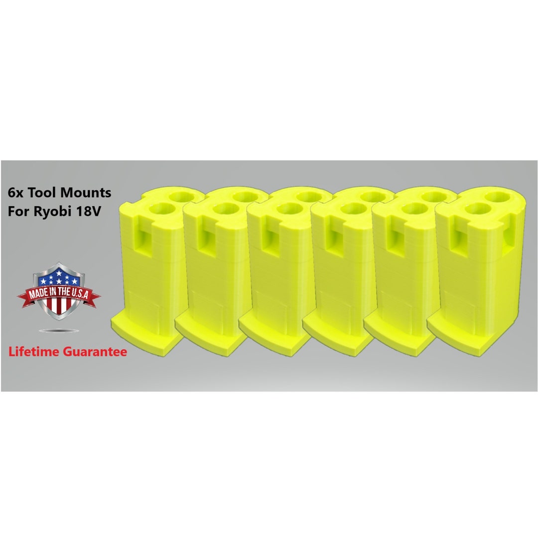 6 Pack - Tool Mounts/hangers/holders/brackets for Ryobi 18v/ryobi One ...