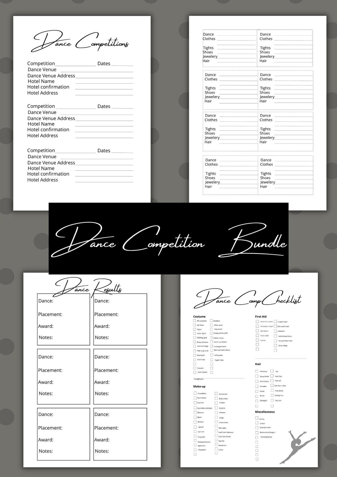Dance Competition Printable Bundle | Dance Garment Bag Labels | Dance ...
