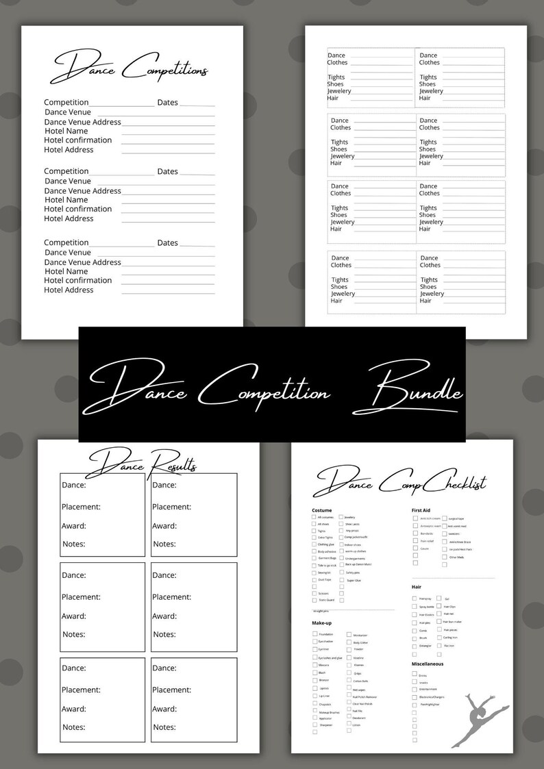 Dance Competition Printable Bundle | Dance Garment Bag Labels | Dance ...