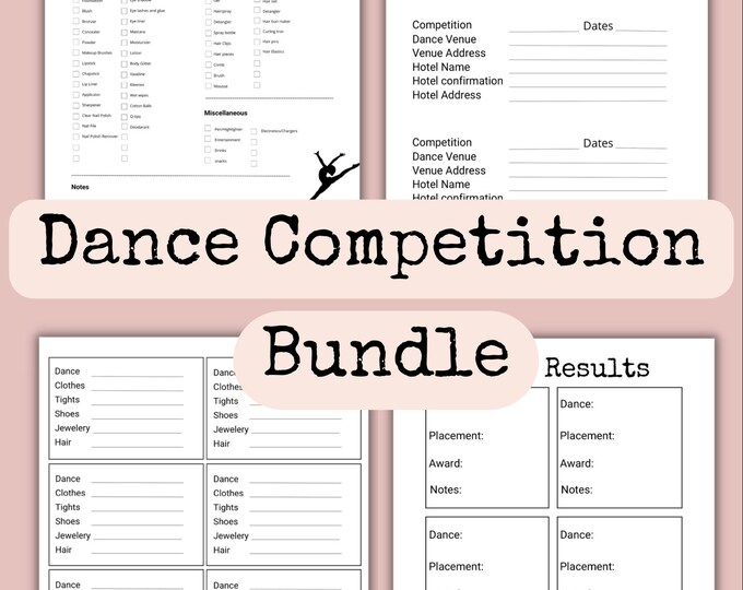 Dance Competition Printable Bundle | Dance Garment Bag Labels | Dance ...