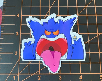 Gengar Stained Glass Sticker - Etsy