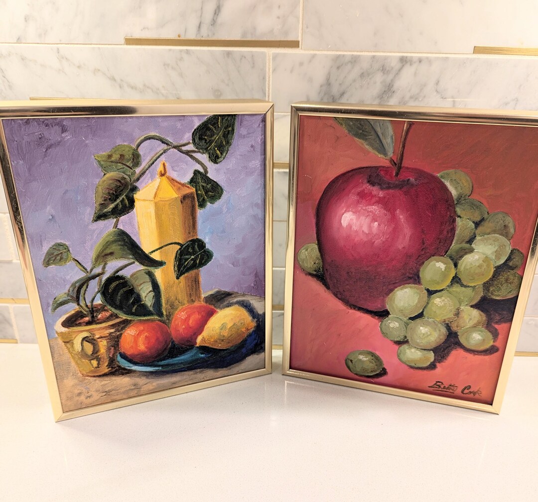 Vintage Pair of Original Paintings by Betty Cork. - Etsy