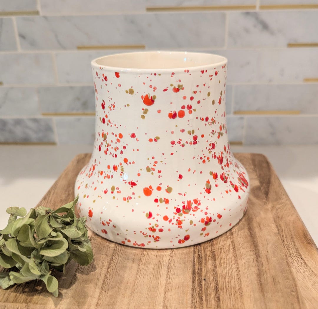 Vintage Studio Ceramic Splatterware Vase - Etsy