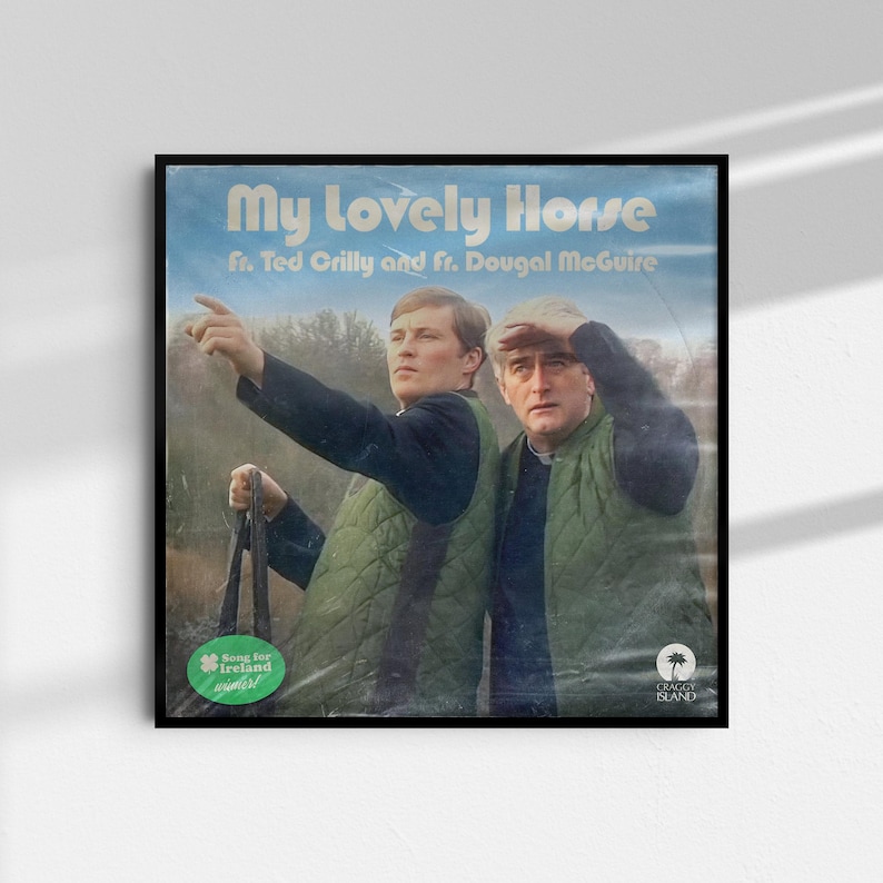 Father Ted Art Print, My Lovely Horse Poster, Vinyl Record Design, Gift ...