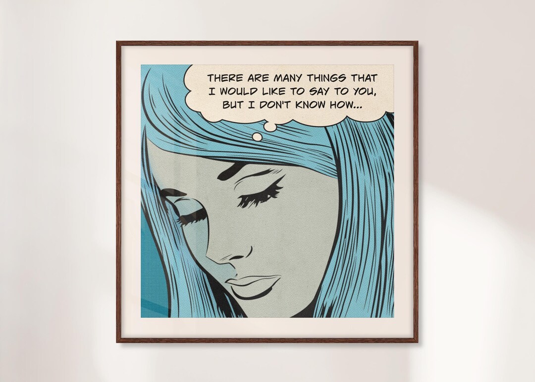 Wonderwall Inspired Comic Book Pop Art Print, Roy Lichtenstein, Andy ...